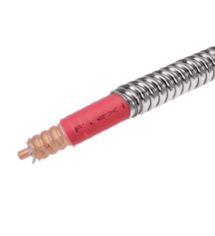 1000 Ft. Armored Half Inch Plenum Cable, Hard Line, Fire Rated (Red)