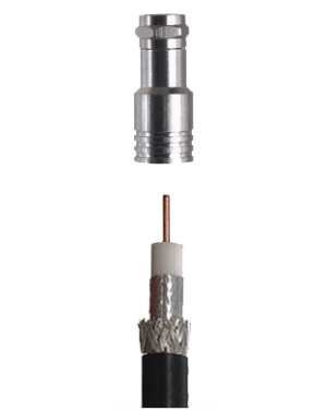 F-Male Crimp / Compression Connector for RG-11 Cable | weBoost 971150