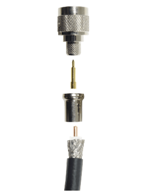 N-Male Crimp Connector for Type 400 or RG-8U Cables | weBoost 971109